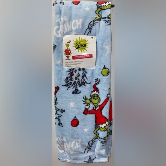 The Grinch | Holiday | Dr Seuss How The Grinch Stole Christmas Cindy Lou Light Blue Blanket ...